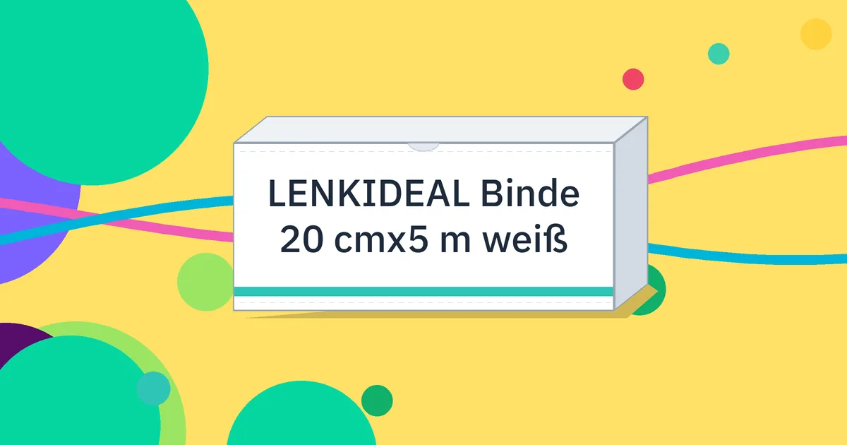 Symbolbild: Packung mit der Aufschrift LENKIDEAL Binde 20 cmx5 m weiß (PZN 12774942) – Verfügbarkeit und Bezug in Apotheken in Frankfurt am Main