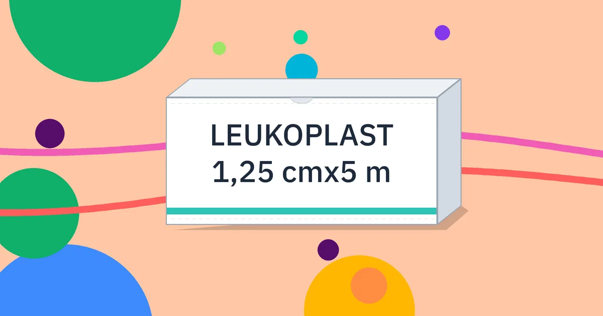 Symbolbild: Packung mit der Aufschrift LEUKOPLAST 1,25 cmx5 m (PZN 04593474) – Verfügbarkeit und Bezug in Apotheken in Frankfurt am Main