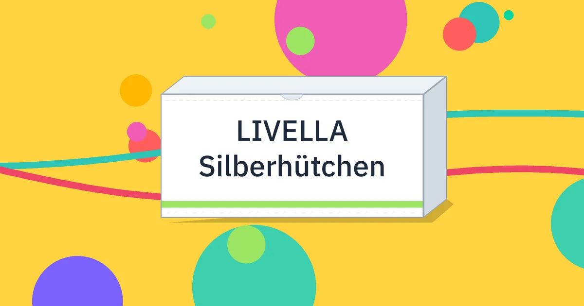 Symbolbild: Packung mit der Aufschrift LIVELLA Silberhütchen (PZN 18200136) – Verfügbarkeit und Bezug in Apotheken in Frankfurt am Main