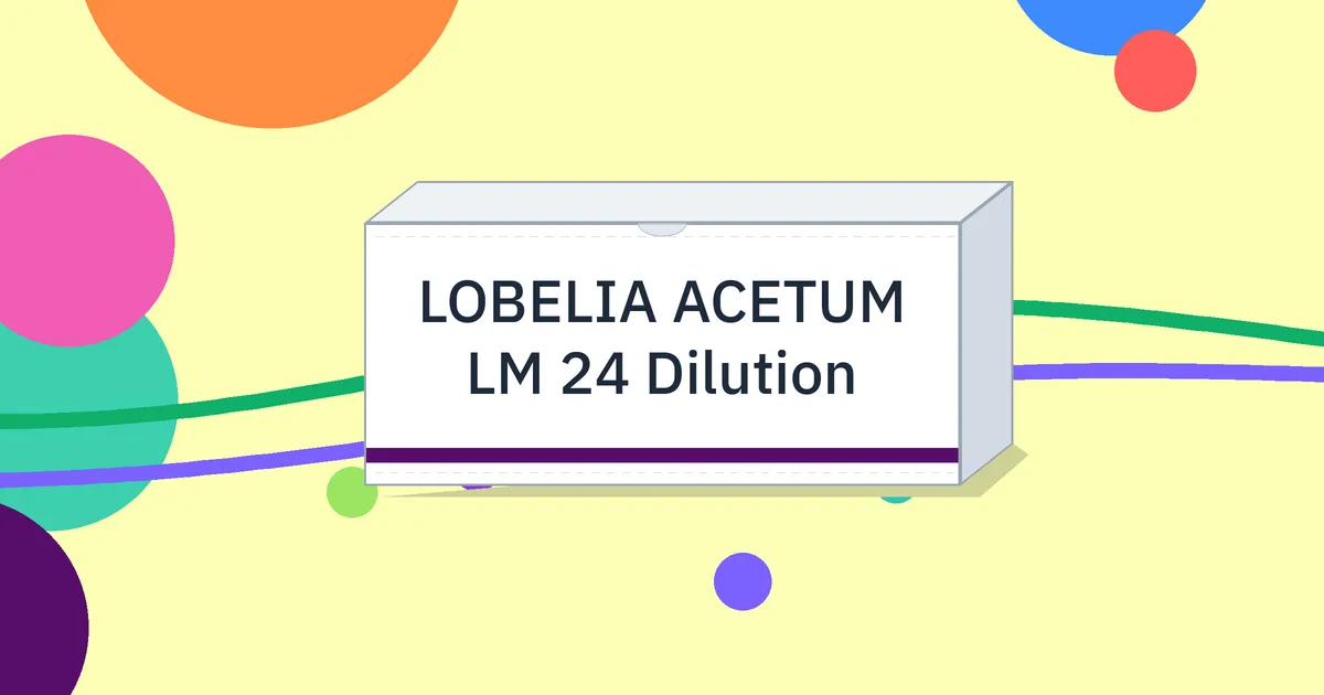 Symbolbild: Packung mit der Aufschrift LOBELIA ACETUM LM 24 Dilution (PZN 13532603) – Verfügbarkeit und Bezug in Apotheken in Frankfurt am Main