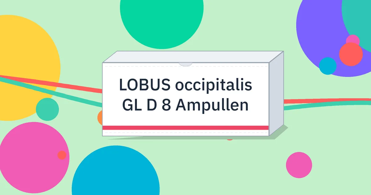 Symbolbild: Packung mit der Aufschrift LOBUS occipitalis GL D 8 Ampullen (PZN 04619512) – Verfügbarkeit und Bezug in Apotheken in Frankfurt am Main