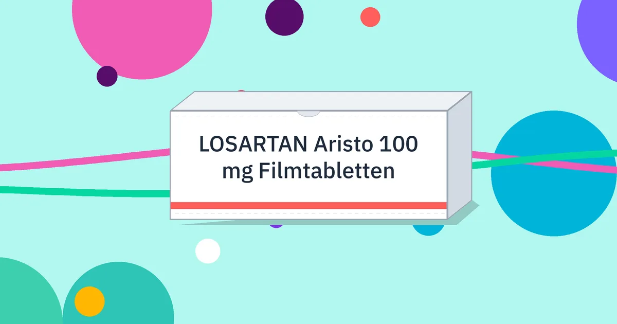 Symbolbild: Packung mit der Aufschrift LOSARTAN Aristo 100 mg Filmtabletten (PZN 06903335) – Verfügbarkeit und Bezug in Apotheken in Frankfurt am Main