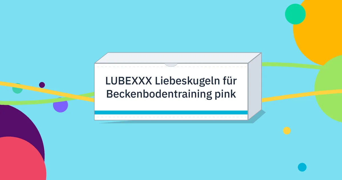 Symbolbild: Packung mit der Aufschrift LUBEXXX Liebeskugeln für Beckenbodentraining pink (PZN 14304181) – Verfügbarkeit und Bezug in Apotheken in Frankfurt am Main