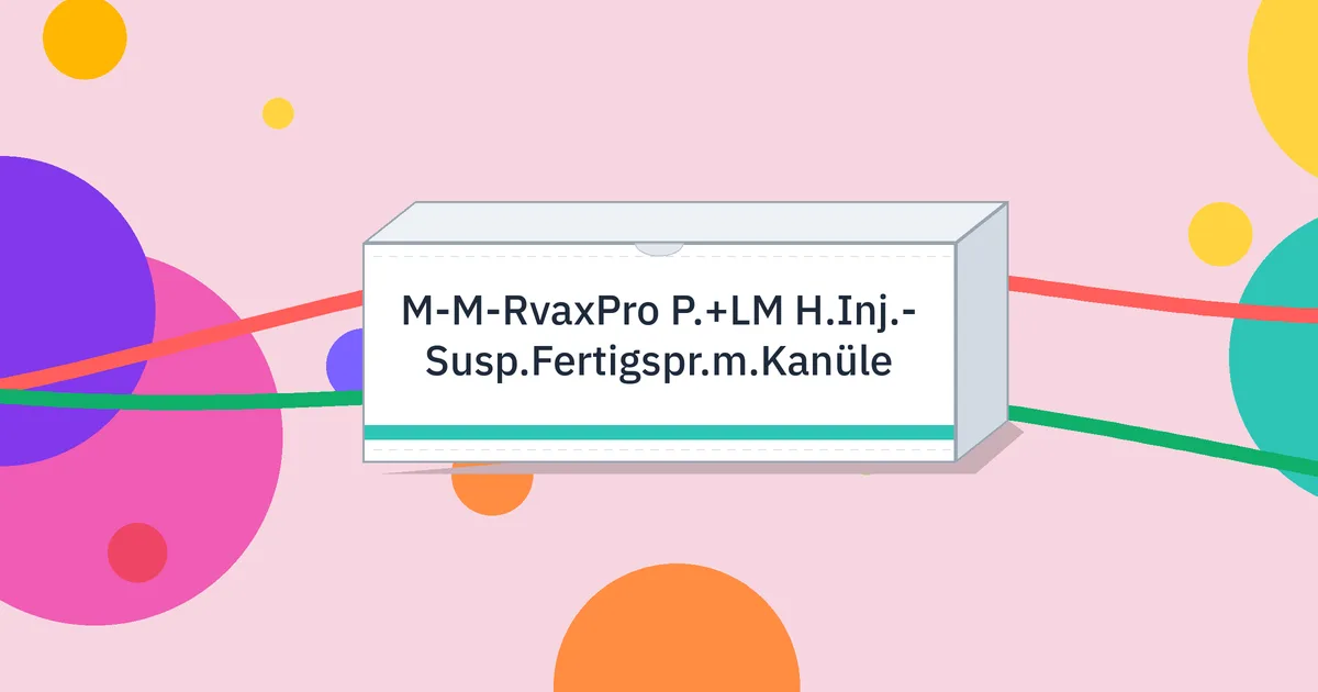 Symbolbild: Packung mit der Aufschrift M-M-RvaxPro P.+LM H.Inj.-Susp.Fertigspr.m.Kanüle (PZN 01138284) – Verfügbarkeit und Bezug in Apotheken in Frankfurt am Main