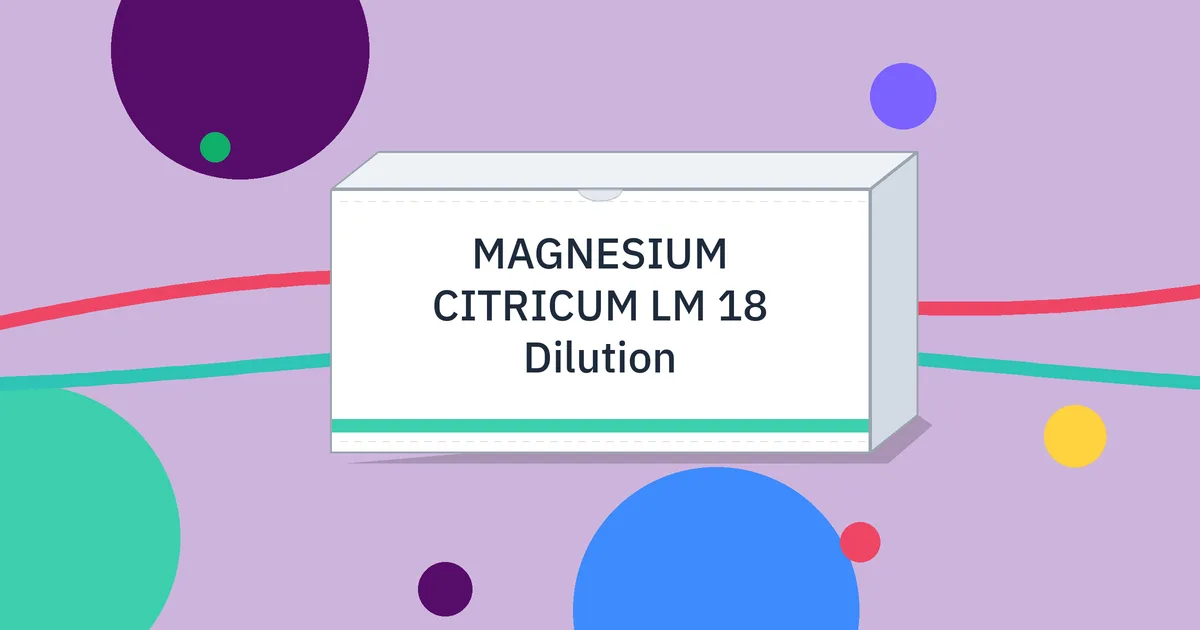 Symbolbild: Packung mit der Aufschrift MAGNESIUM CITRICUM LM 18 Dilution (PZN 13764756) – Verfügbarkeit und Bezug in Apotheken in Frankfurt am Main