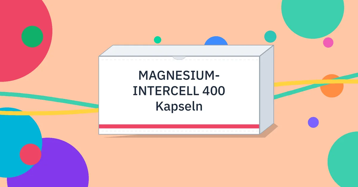 Symbolbild: Packung mit der Aufschrift MAGNESIUM-INTERCELL 400 Kapseln (PZN 19275656) – Verfügbarkeit und Bezug in Apotheken in Frankfurt am Main