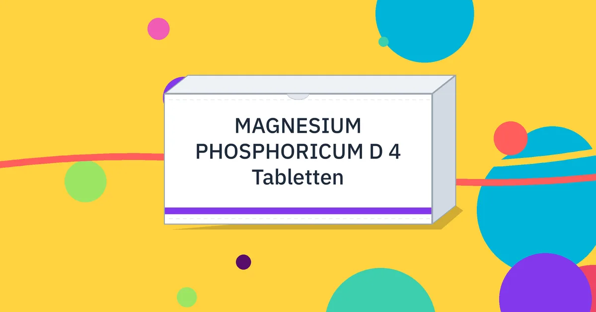 Symbolbild: Packung mit der Aufschrift MAGNESIUM PHOSPHORICUM D 4 Tabletten (PZN 01777943) – Verfügbarkeit und Bezug in Apotheken in Frankfurt am Main