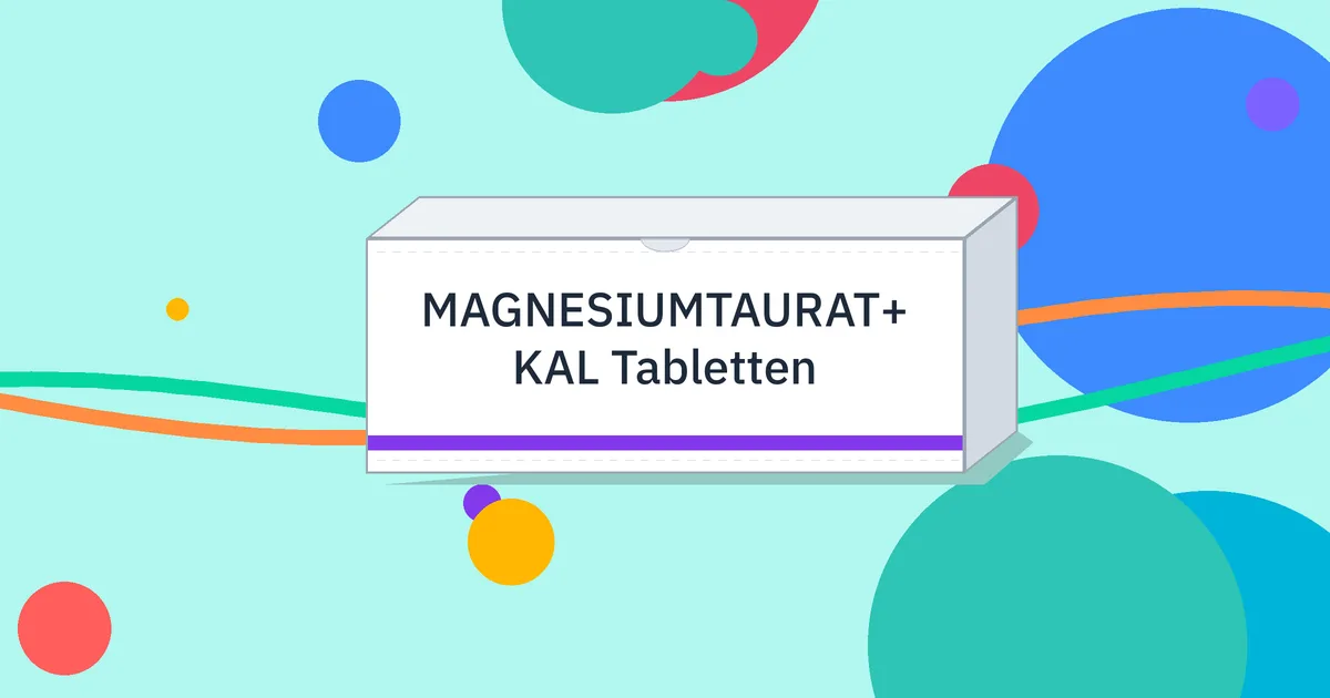 Symbolbild: Packung mit der Aufschrift MAGNESIUMTAURAT+ KAL Tabletten (PZN 17214892) – Verfügbarkeit und Bezug in Apotheken in Frankfurt am Main