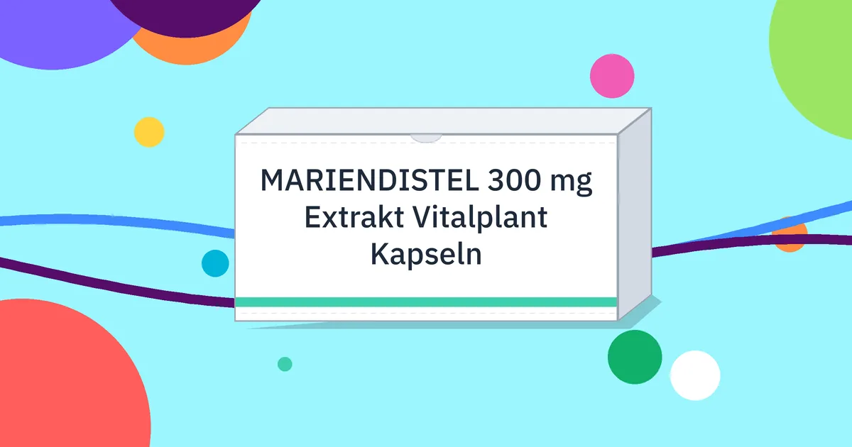 Symbolbild: Packung mit der Aufschrift MARIENDISTEL 300 mg Extrakt Vitalplant Kapseln (PZN 12504148) – Verfügbarkeit und Bezug in Apotheken in Frankfurt am Main