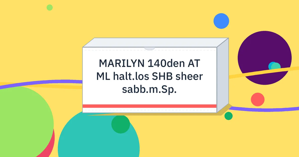 Symbolbild: Packung mit der Aufschrift MARILYN 140den AT ML halt.los SHB sheer sabb.m.Sp. (PZN 16186610) – Verfügbarkeit und Bezug in Apotheken in Frankfurt am Main