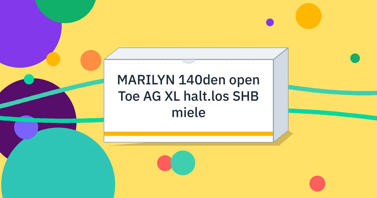 Symbolbild: Packung mit der Aufschrift MARILYN 140den open Toe AG XL halt.los SHB miele (PZN 16187934) – Verfügbarkeit und Bezug in Apotheken in Frankfurt am Main