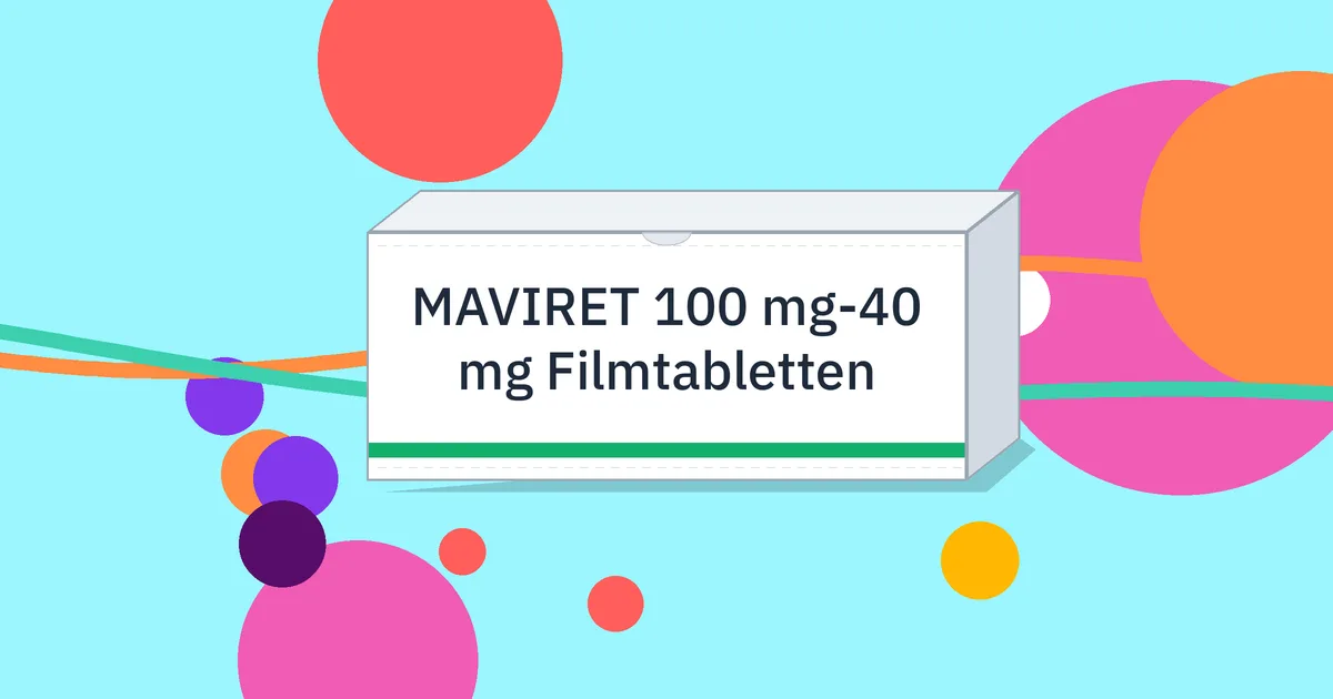 Symbolbild: Packung mit der Aufschrift MAVIRET 100 mg-40 mg Filmtabletten (PZN 17199187) – Verfügbarkeit und Bezug in Apotheken in Frankfurt am Main