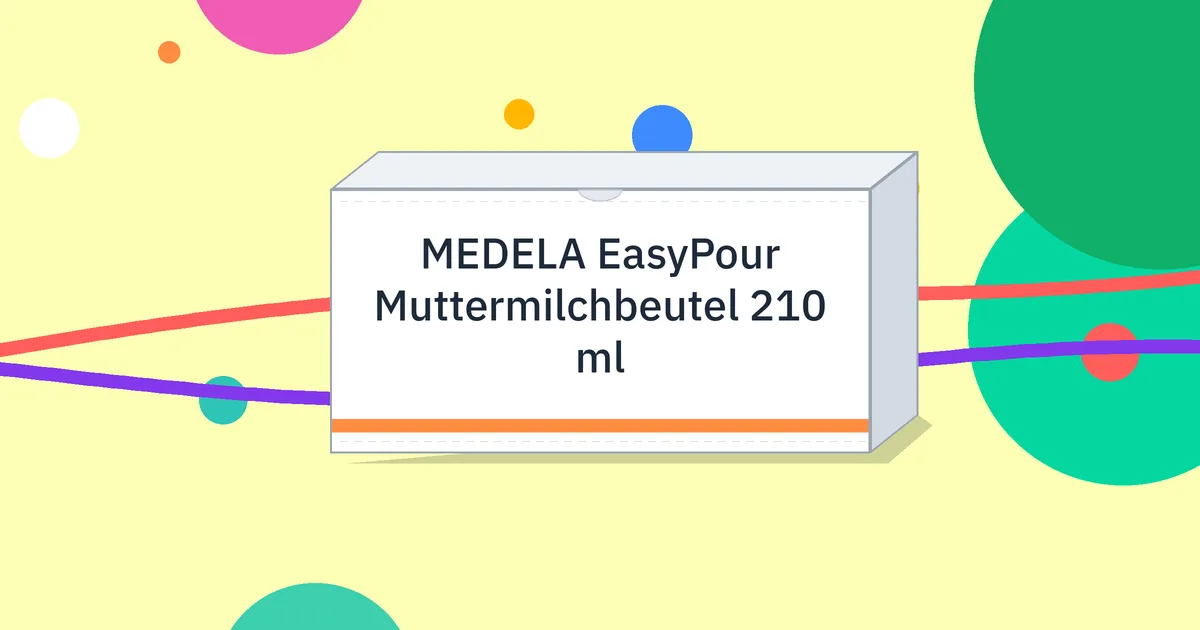 Symbolbild: Packung mit der Aufschrift MEDELA EasyPour Muttermilchbeutel 210 ml (PZN 19454927) – Verfügbarkeit und Bezug in Apotheken in Frankfurt am Main