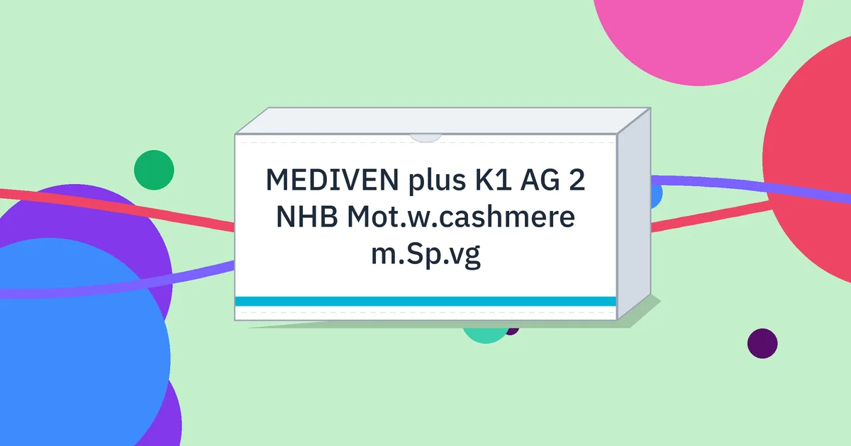 Symbolbild: Packung mit der Aufschrift MEDIVEN plus K1 AG 2 NHB Mot.w.cashmere m.Sp.vg (PZN 15919660) – Verfügbarkeit und Bezug in Apotheken in Frankfurt am Main