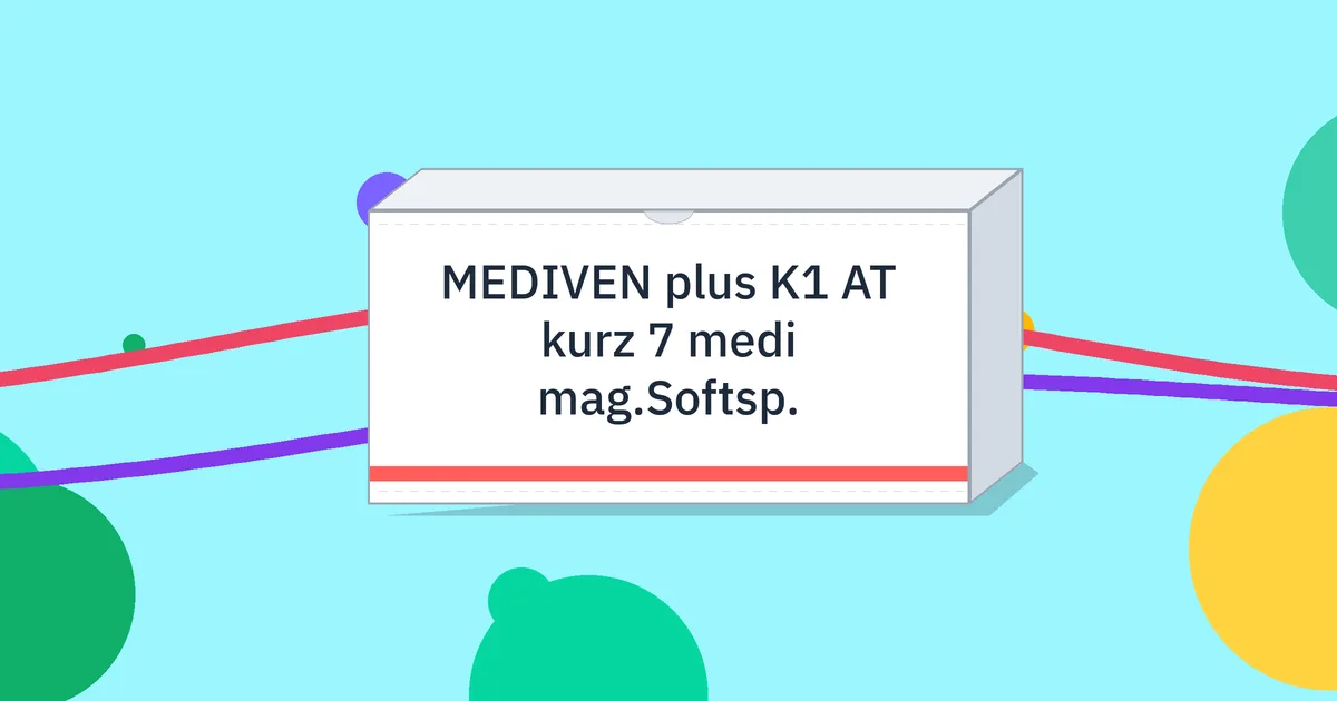 Symbolbild: Packung mit der Aufschrift MEDIVEN plus K1 AT kurz 7 medi mag.Softsp. (PZN 15026991) – Verfügbarkeit und Bezug in Apotheken in Frankfurt am Main