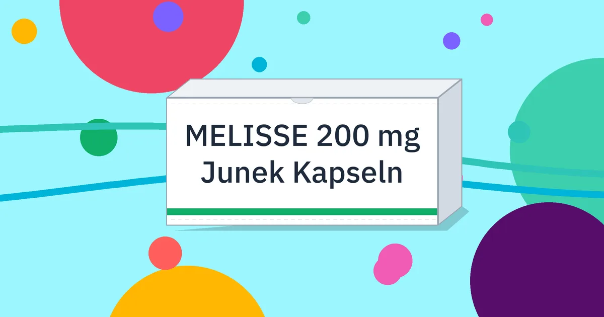 Symbolbild: Packung mit der Aufschrift MELISSE 200 mg Junek Kapseln (PZN 09748639) – Verfügbarkeit und Bezug in Apotheken in Frankfurt am Main
