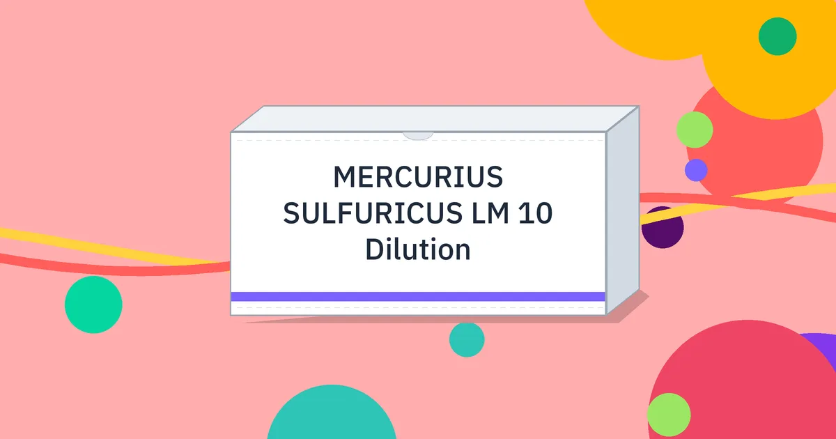 Symbolbild: Packung mit der Aufschrift MERCURIUS SULFURICUS LM 10 Dilution (PZN 12954495) – Verfügbarkeit und Bezug in Apotheken in Frankfurt am Main