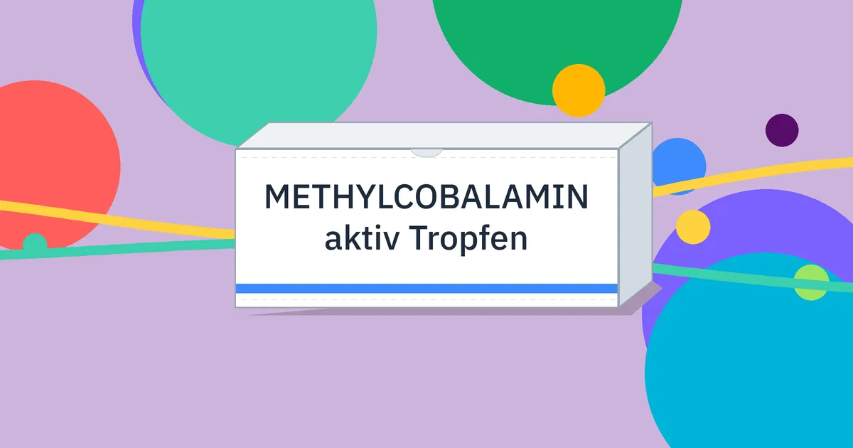 Symbolbild: Packung mit der Aufschrift METHYLCOBALAMIN aktiv Tropfen (PZN 09289203) – Verfügbarkeit und Bezug in Apotheken in Frankfurt am Main