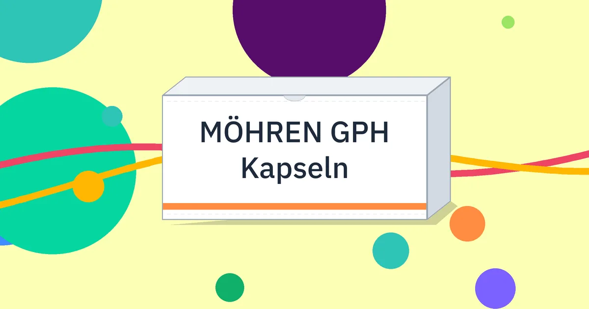 Symbolbild: Packung mit der Aufschrift MÖHREN GPH Kapseln (PZN 09323791) – Verfügbarkeit und Bezug in Apotheken in Frankfurt am Main