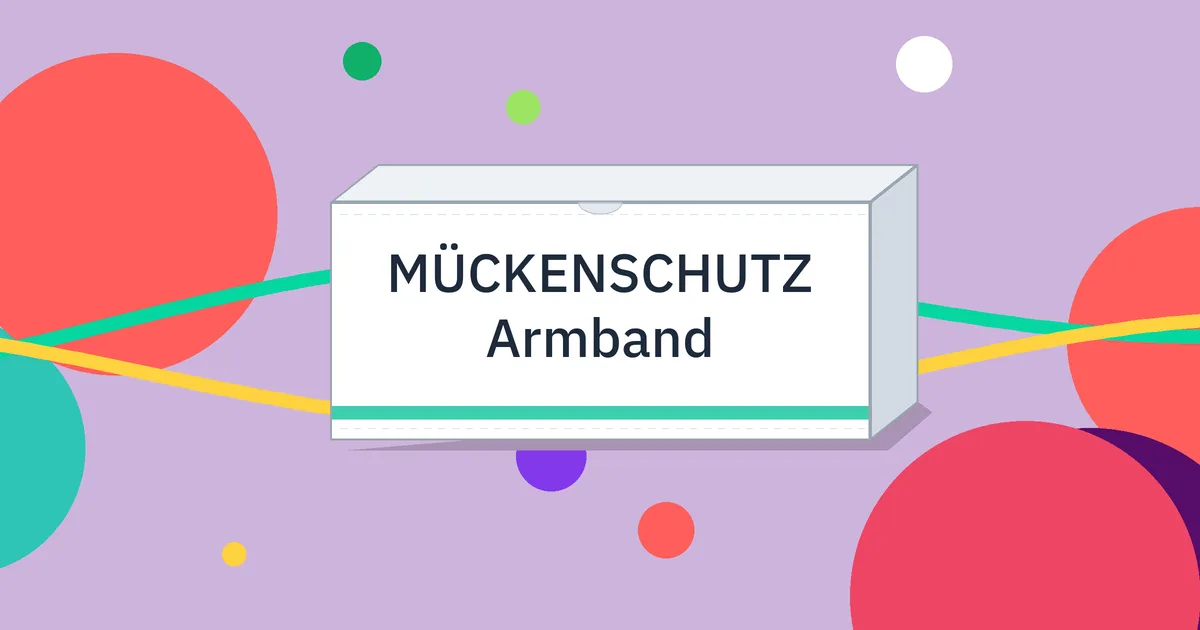 Symbolbild: Packung mit der Aufschrift MÜCKENSCHUTZ Armband (PZN 15628968) – Verfügbarkeit und Bezug in Apotheken in Frankfurt am Main