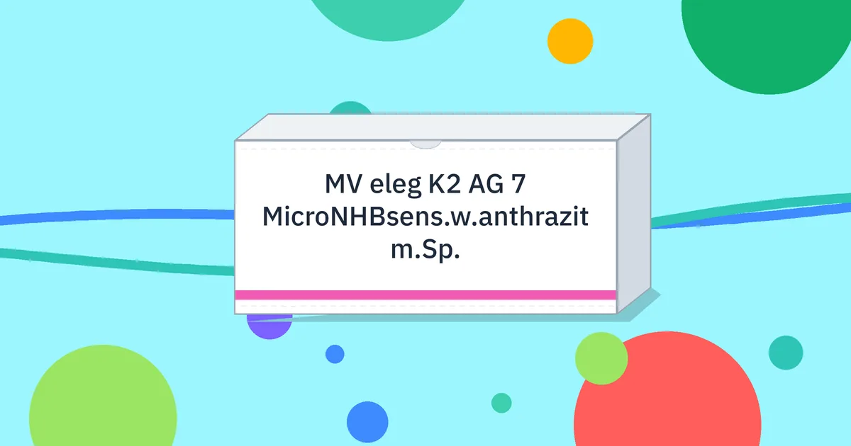 Symbolbild: Packung mit der Aufschrift MV eleg K2 AG 7 MicroNHBsens.w.anthrazit m.Sp. (PZN 16071924) – Verfügbarkeit und Bezug in Apotheken in Frankfurt am Main