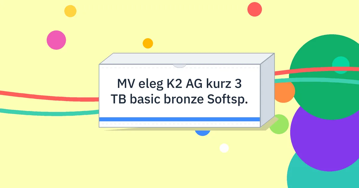 Symbolbild: Packung mit der Aufschrift MV eleg K2 AG kurz 3 TB basic bronze Softsp. (PZN 14717902) – Verfügbarkeit und Bezug in Apotheken in Frankfurt am Main
