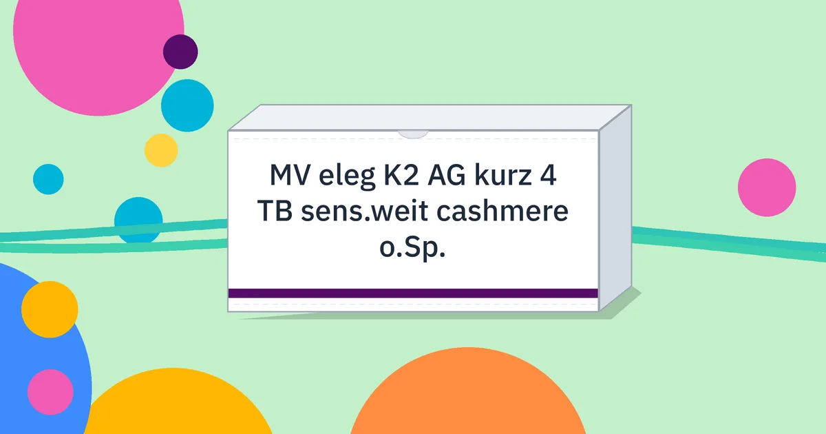 Symbolbild: Packung mit der Aufschrift MV eleg K2 AG kurz 4 TB sens.weit cashmere o.Sp. (PZN 14674446) – Verfügbarkeit und Bezug in Apotheken in Frankfurt am Main