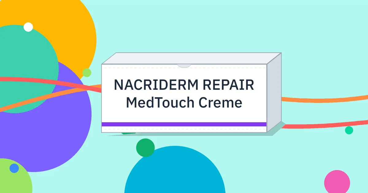 Symbolbild: Packung mit der Aufschrift NACRIDERM REPAIR MedTouch Creme (PZN 10519559) – Verfügbarkeit und Bezug in Apotheken in Frankfurt am Main