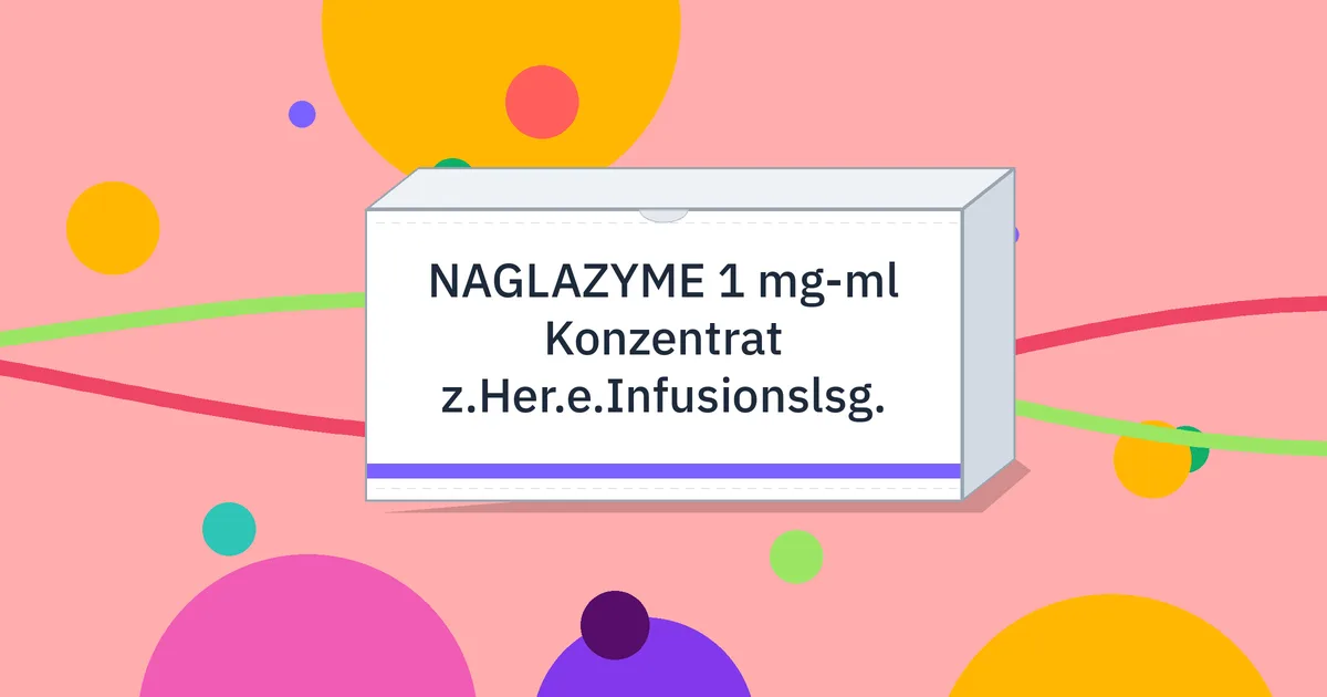 Symbolbild: Packung mit der Aufschrift NAGLAZYME 1 mg-ml Konzentrat z.Her.e.Infusionslsg. (PZN 19055759) – Verfügbarkeit und Bezug in Apotheken in Frankfurt am Main