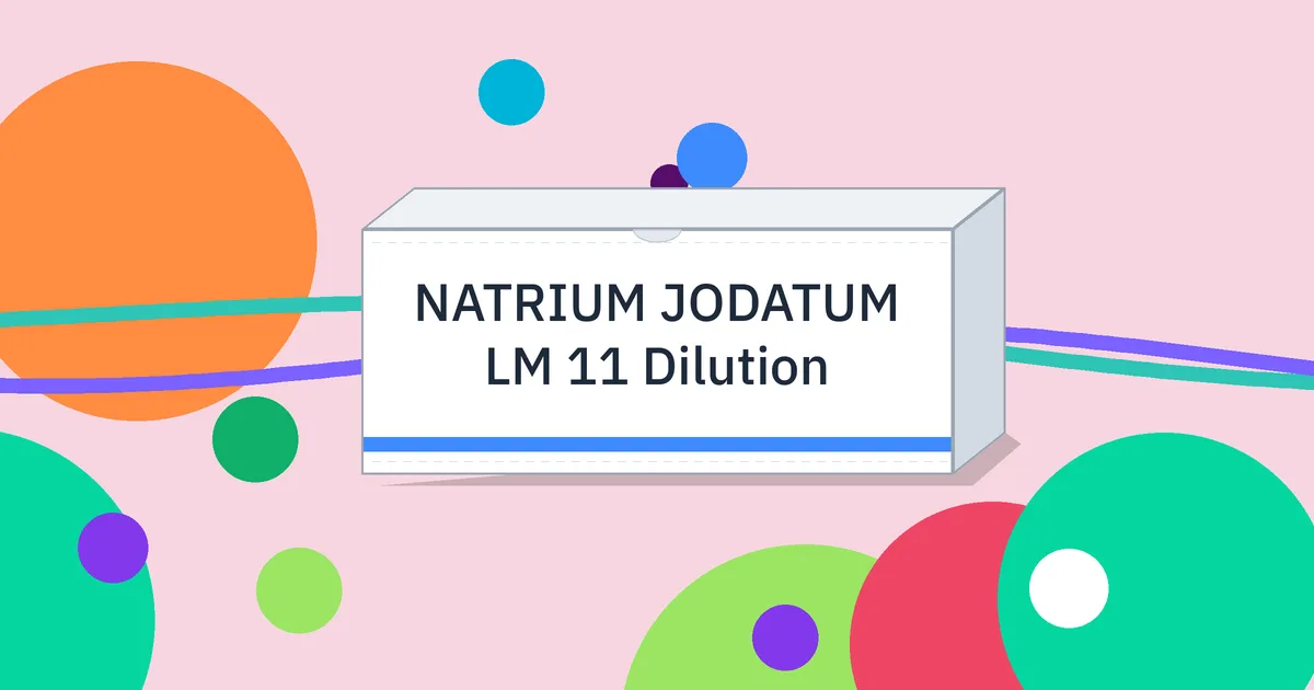 Symbolbild: Packung mit der Aufschrift NATRIUM JODATUM LM 11 Dilution (PZN 12964335) – Verfügbarkeit und Bezug in Apotheken in Frankfurt am Main