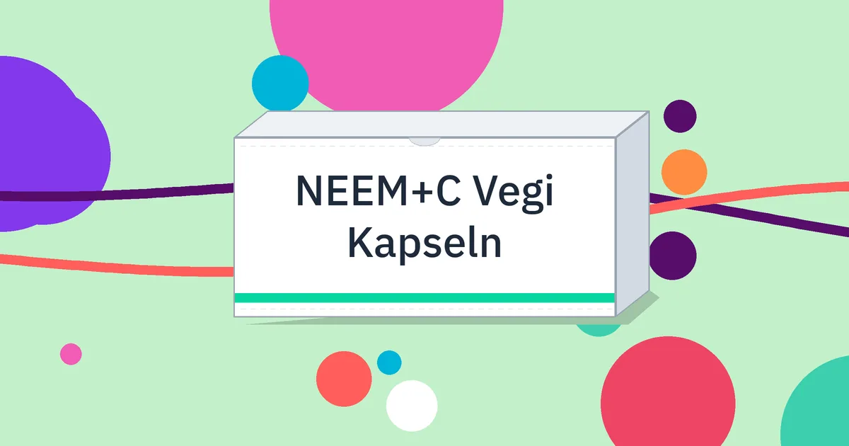 Symbolbild: Packung mit der Aufschrift NEEM+C Vegi Kapseln (PZN 02010824) – Verfügbarkeit und Bezug in Apotheken in Frankfurt am Main