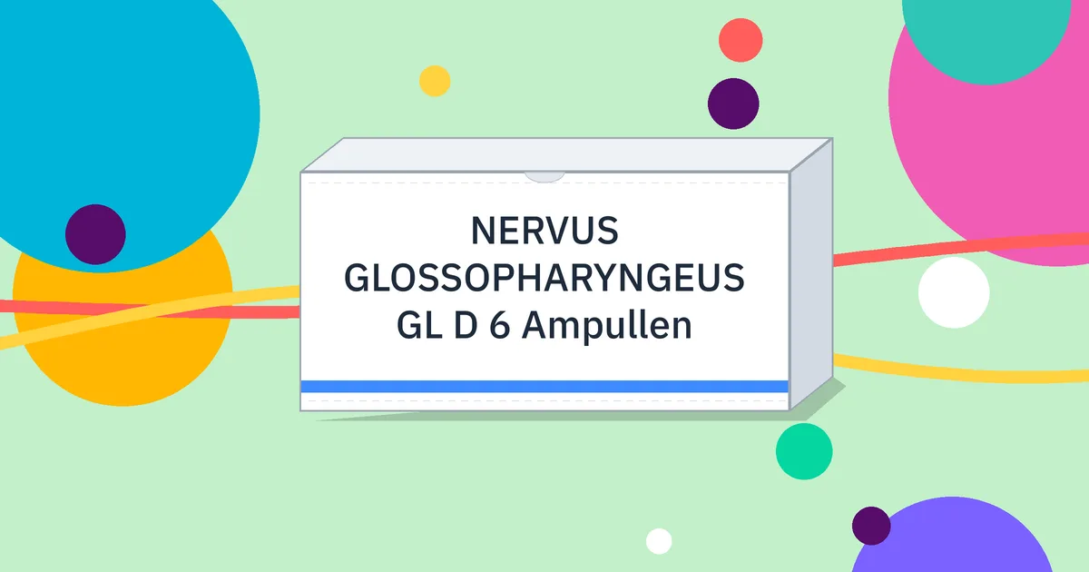 Symbolbild: Packung mit der Aufschrift NERVUS GLOSSOPHARYNGEUS GL D 6 Ampullen (PZN 02939394) – Verfügbarkeit und Bezug in Apotheken in Frankfurt am Main