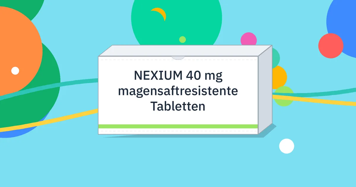 Symbolbild: Packung mit der Aufschrift NEXIUM 40 mg magensaftresistente Tabletten (PZN 09510636) – Verfügbarkeit und Bezug in Apotheken in Frankfurt am Main
