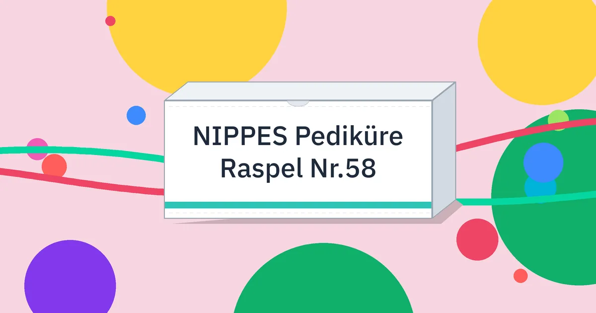 Symbolbild: Packung mit der Aufschrift NIPPES Pediküre Raspel Nr.58 (PZN 07615012) – Verfügbarkeit und Bezug in Apotheken in Frankfurt am Main