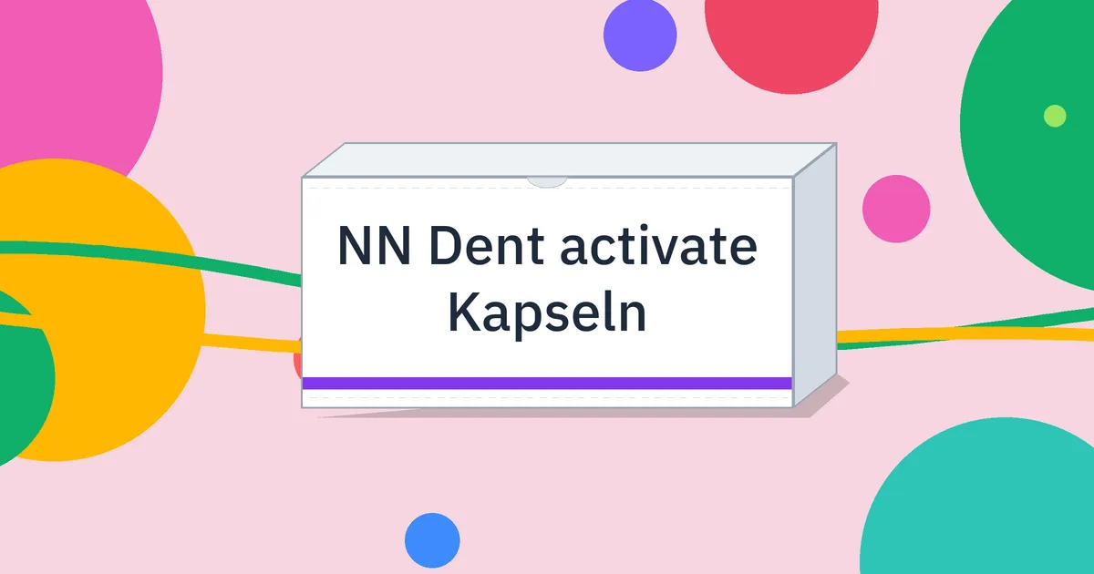 Symbolbild: Packung mit der Aufschrift NN Dent activate Kapseln (PZN 18240408) – Verfügbarkeit und Bezug in Apotheken in Frankfurt am Main