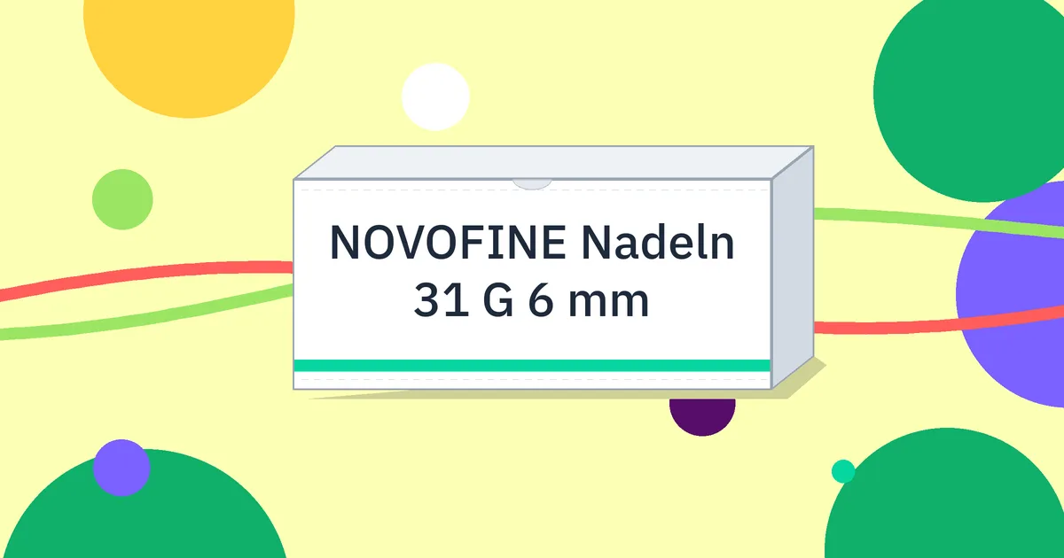 Symbolbild: Packung mit der Aufschrift NOVOFINE Nadeln 31 G 6 mm (PZN 02687515) – Verfügbarkeit und Bezug in Apotheken in Frankfurt am Main