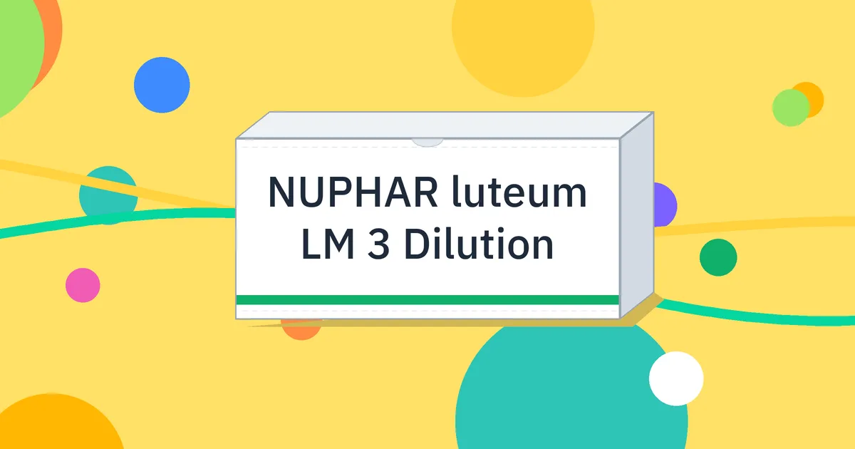 Symbolbild: Packung mit der Aufschrift NUPHAR luteum LM 3 Dilution (PZN 13620371) – Verfügbarkeit und Bezug in Apotheken in Frankfurt am Main