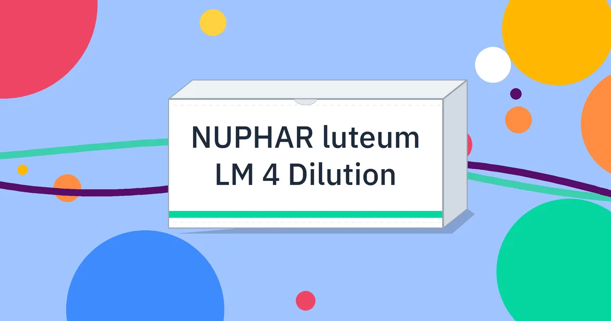 Symbolbild: Packung mit der Aufschrift NUPHAR luteum LM 4 Dilution (PZN 13620388) – Verfügbarkeit und Bezug in Apotheken in Frankfurt am Main