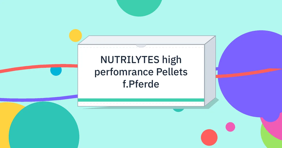 Symbolbild: Packung mit der Aufschrift NUTRILYTES high perfomrance Pellets f.Pferde (PZN 18701789) – Verfügbarkeit und Bezug in Apotheken in Frankfurt am Main