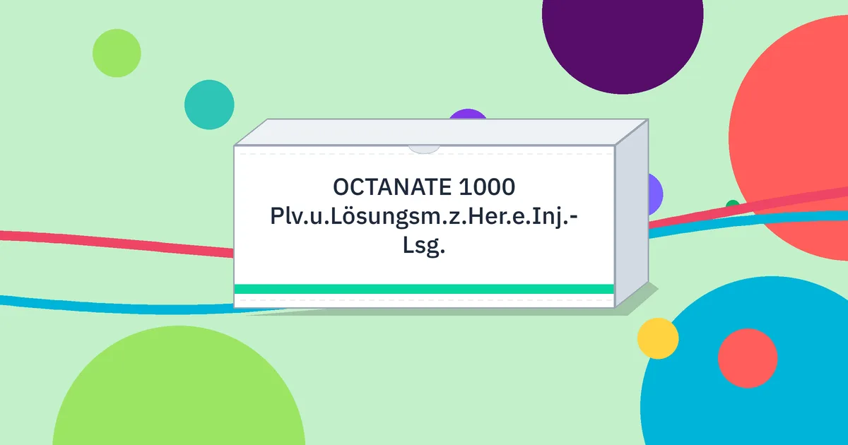 Symbolbild: Packung mit der Aufschrift OCTANATE 1000 Plv.u.Lösungsm.z.Her.e.Inj.-Lsg. (PZN 17483008) – Verfügbarkeit und Bezug in Apotheken in Frankfurt am Main