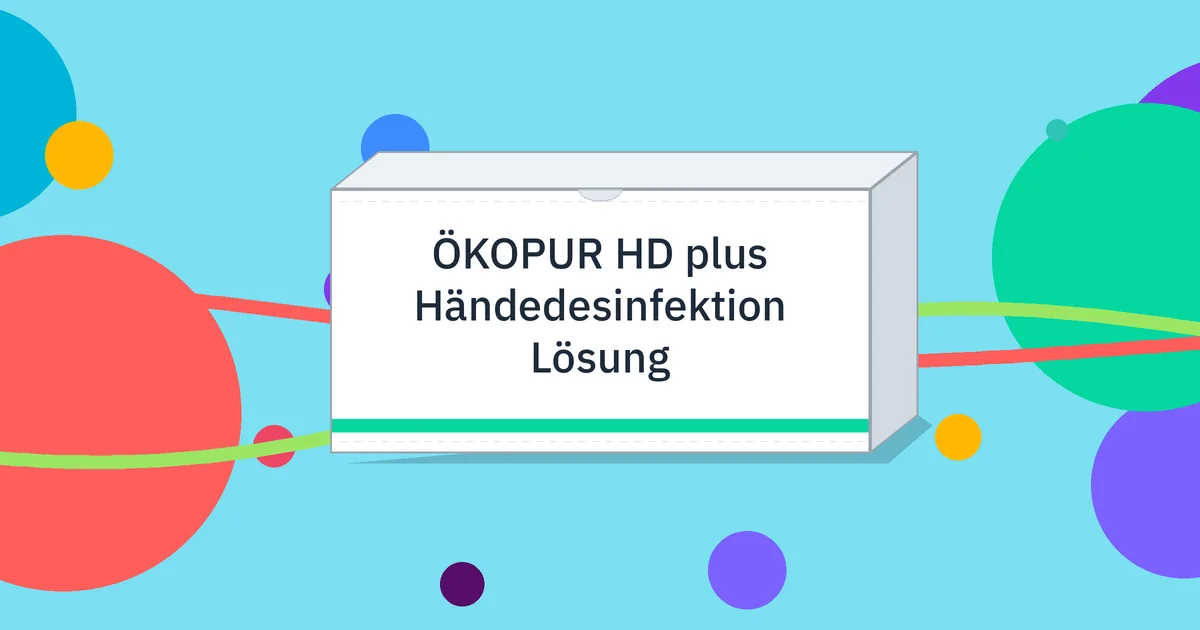 Symbolbild: Packung mit der Aufschrift ÖKOPUR HD plus Händedesinfektion Lösung (PZN 16936873) – Verfügbarkeit und Bezug in Apotheken in Frankfurt am Main