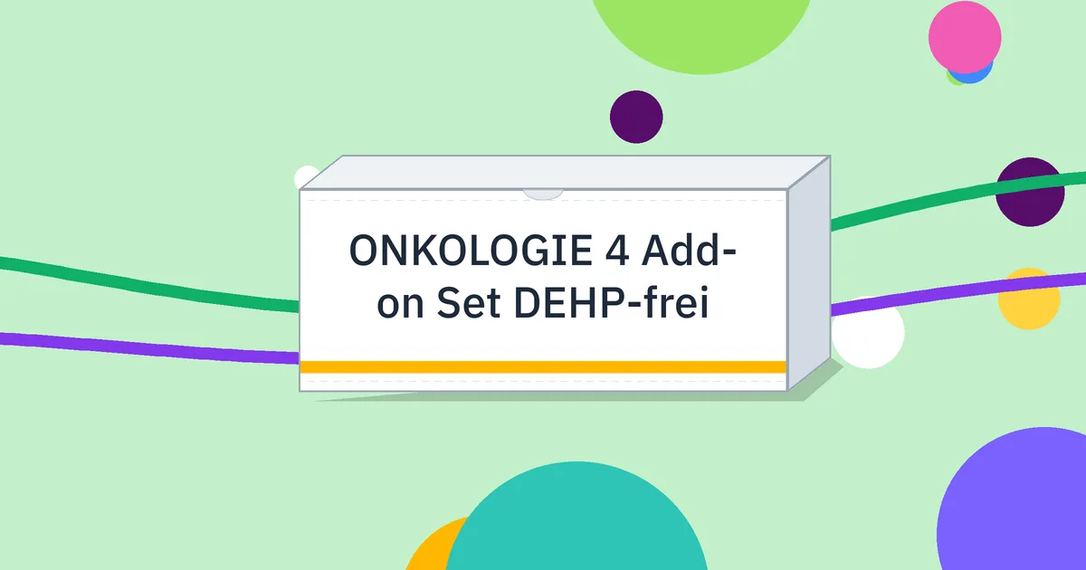 Symbolbild: Packung mit der Aufschrift ONKOLOGIE 4 Add-on Set DEHP-frei (PZN 03401834) – Verfügbarkeit und Bezug in Apotheken in Frankfurt am Main