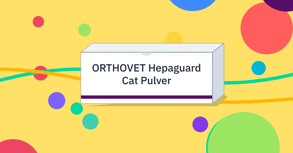 Symbolbild: Packung mit der Aufschrift ORTHOVET Hepaguard Cat Pulver (PZN 14320205) – Verfügbarkeit und Bezug in Apotheken in Frankfurt am Main