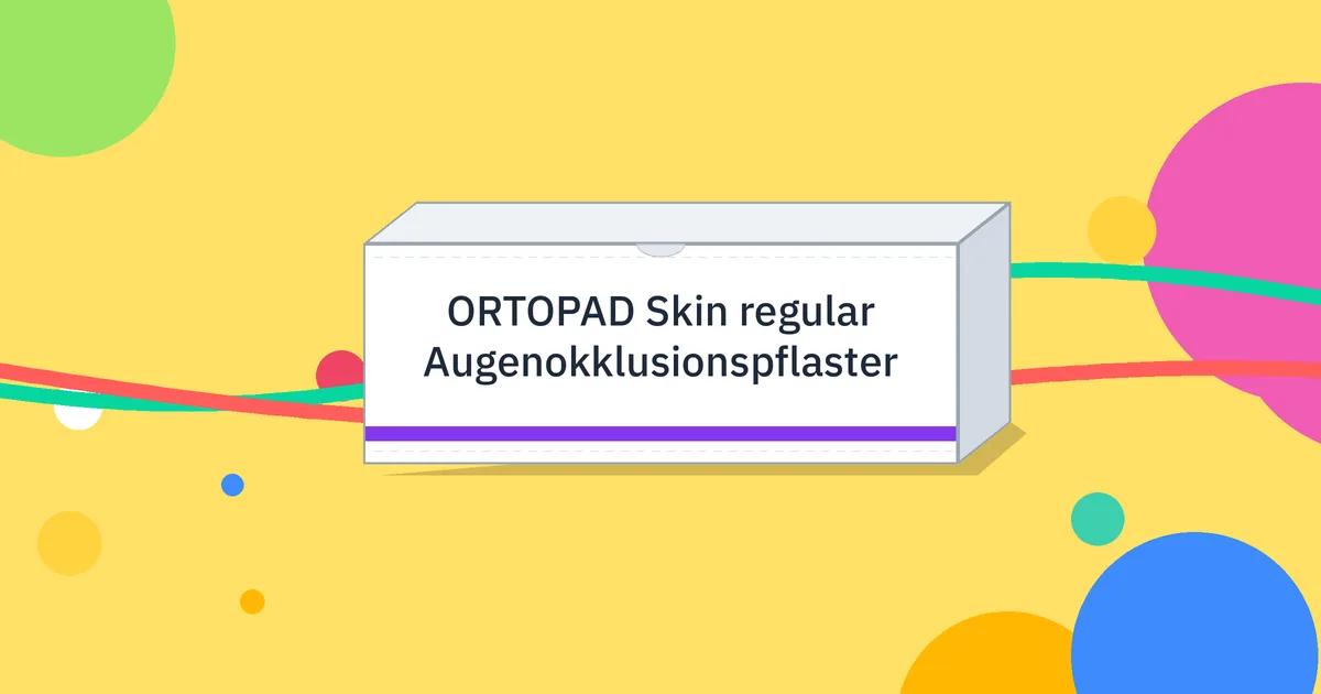 Symbolbild: Packung mit der Aufschrift ORTOPAD Skin regular Augenokklusionspflaster (PZN 00612074) – Verfügbarkeit und Bezug in Apotheken in Frankfurt am Main