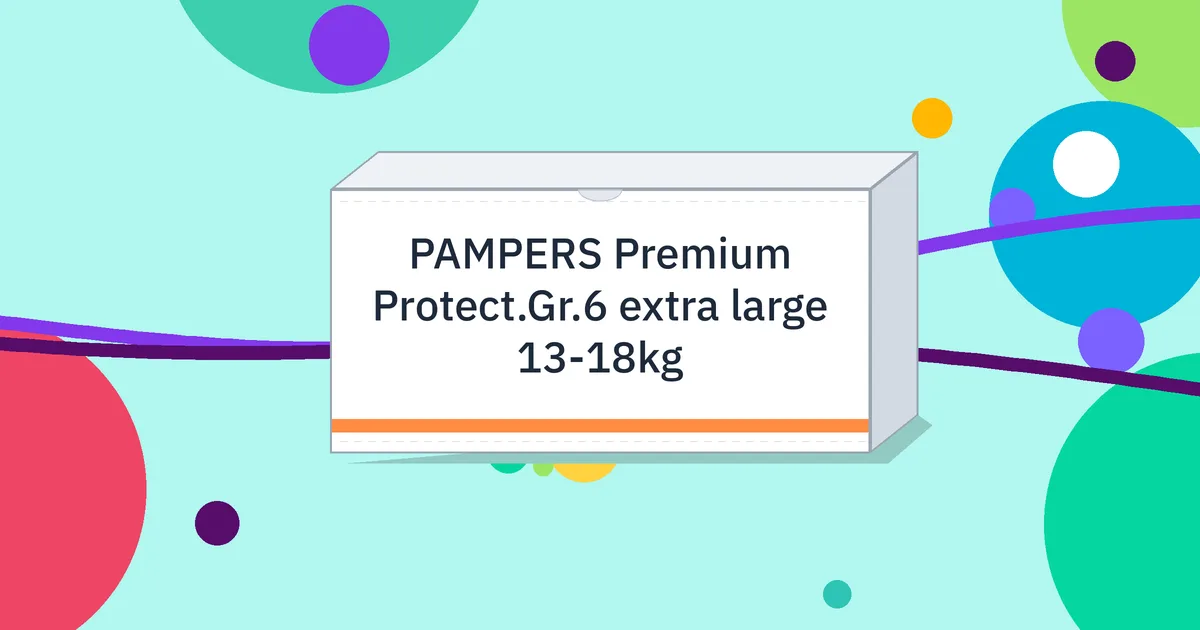 Symbolbild: Packung mit der Aufschrift PAMPERS Premium Protect.Gr.6 extra large 13-18kg (PZN 19752582) – Verfügbarkeit und Bezug in Apotheken in Frankfurt am Main