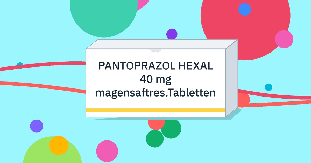 Symbolbild: Packung mit der Aufschrift PANTOPRAZOL HEXAL 40 mg magensaftres.Tabletten (PZN 09006553) – Verfügbarkeit und Bezug in Apotheken in Frankfurt am Main