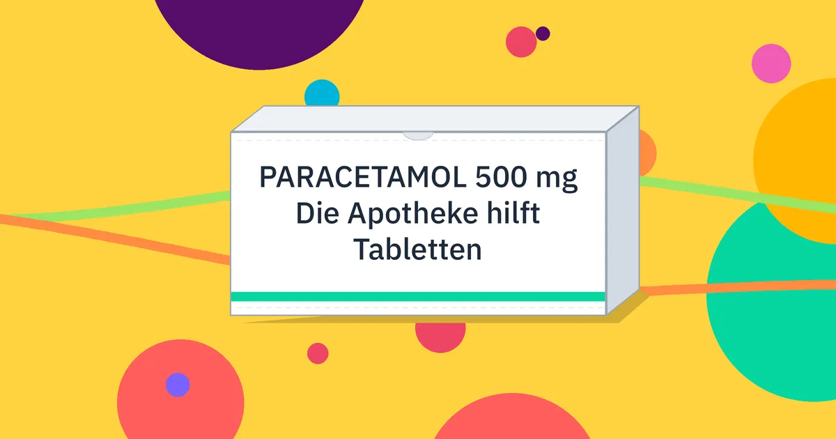 Symbolbild: Packung mit der Aufschrift PARACETAMOL 500 mg Die Apotheke hilft Tabletten (PZN 14190197) – Verfügbarkeit und Bezug in Apotheken in Frankfurt am Main