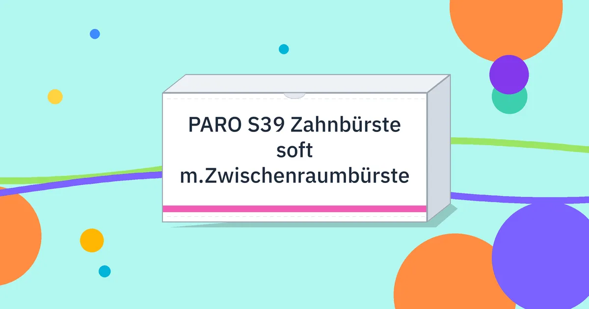 Symbolbild: Packung mit der Aufschrift PARO S39 Zahnbürste soft m.Zwischenraumbürste (PZN 17372177) – Verfügbarkeit und Bezug in Apotheken in Frankfurt am Main