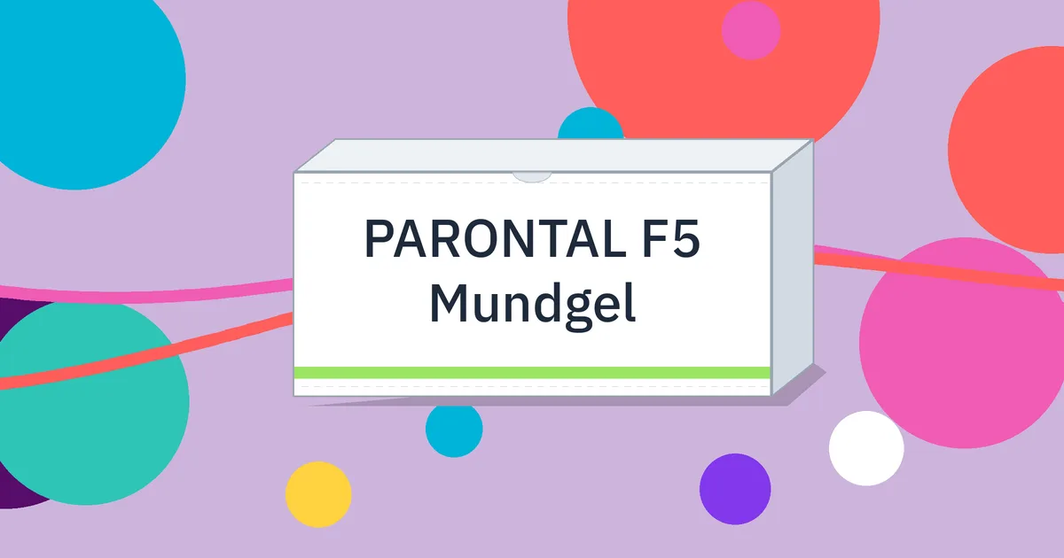 Symbolbild: Packung mit der Aufschrift PARONTAL F5 Mundgel (PZN 02240659) – Verfügbarkeit und Bezug in Apotheken in Frankfurt am Main