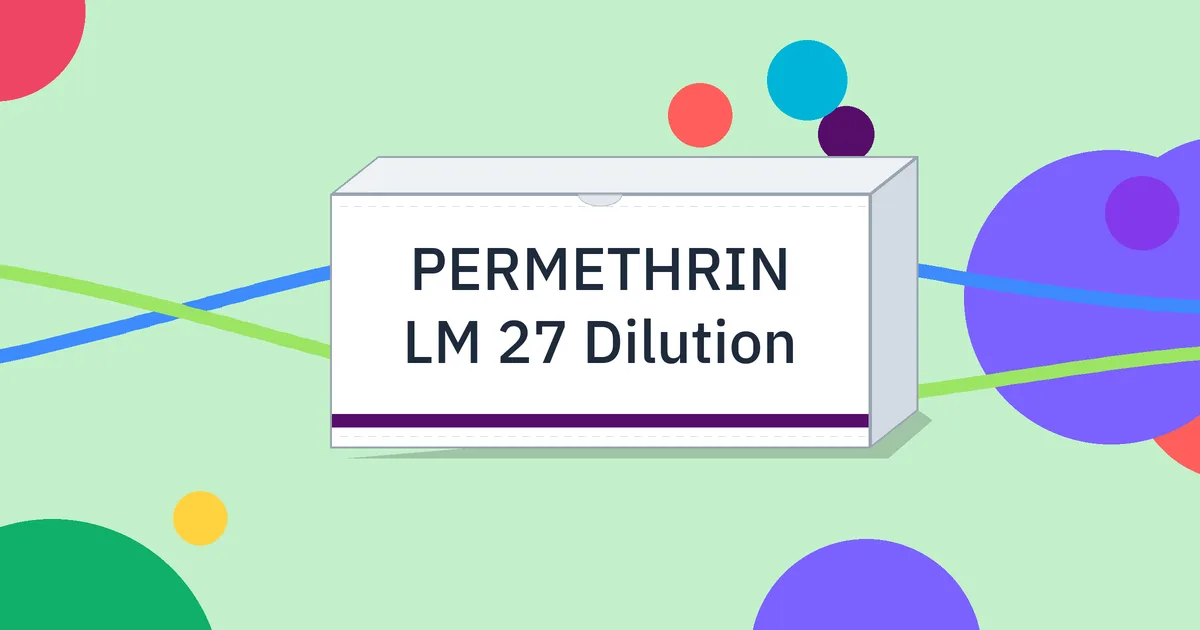 Symbolbild: Packung mit der Aufschrift PERMETHRIN LM 27 Dilution (PZN 13635734) – Verfügbarkeit und Bezug in Apotheken in Frankfurt am Main